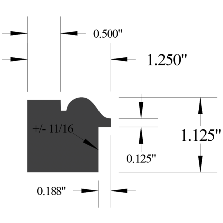 Casing Colonial ML1011 Architectural Moulding Profiles | Vermont Hardwoods