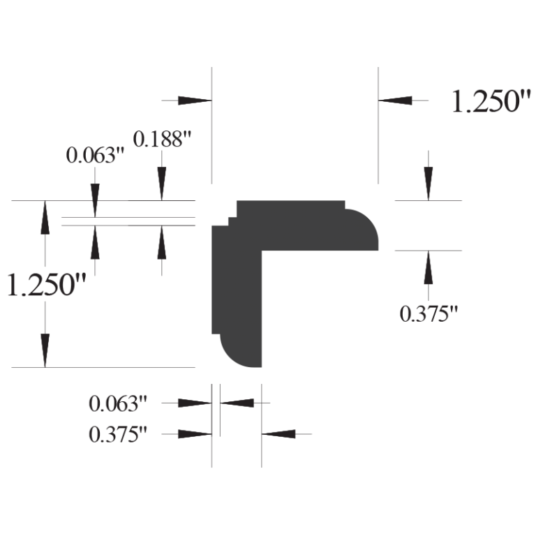Panel Moulding Bullnose ML5700 Architectural Moulding Profiles ...